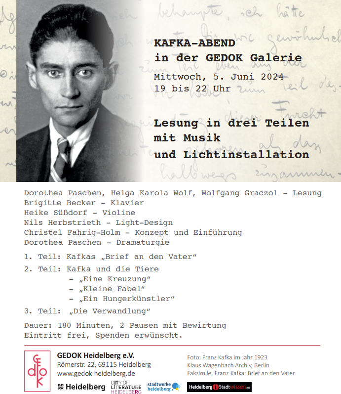 stadtwissen.euKafka-Abend in der GEDOK-Galerie Heidelberg
